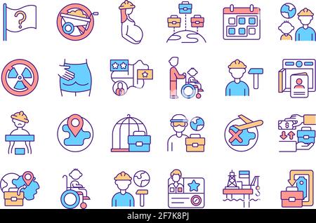 Migrant workers protection legislation concept icon Stock Vector Image ...