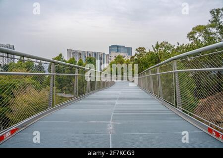 A pedestrian walking lane in Xiamen, Fujian province, China Stock Photo ...