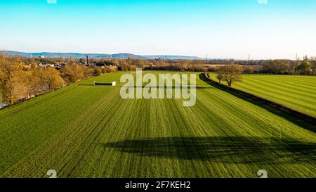 Aerial View of Maisemore fields near river Severn Stock Photo - Alamy