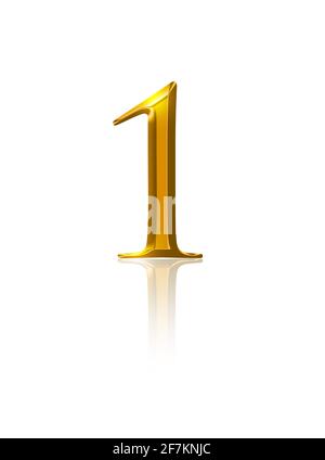 Golden Symbol for Number 7 on a White Background - Icon 4 Stock Photo ...