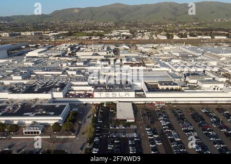 General overall view of Tesla headquarters and factory, Sunday, Mar 21 ...