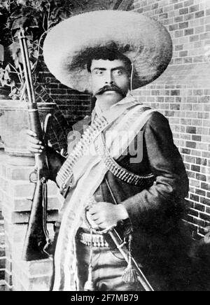 Emiliano Zapata Salazar (1879-1919), leader of the Mexican Revolution ...