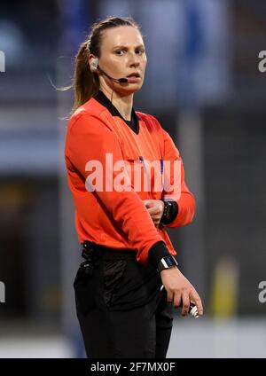 Louise Thompson, referee during an International Friendly match at ...