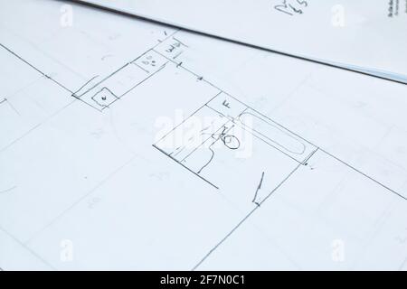 Floor plan top view. House interior isolated on white background Stock ...