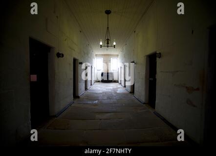Prison cells at the Old Convict Gaol - built in 1851 as a convict ...