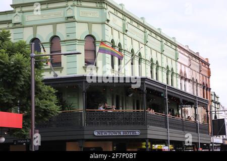 Newtown Hotel, Kings Street, Newtown in Sydney’s inner west Stock Photo ...