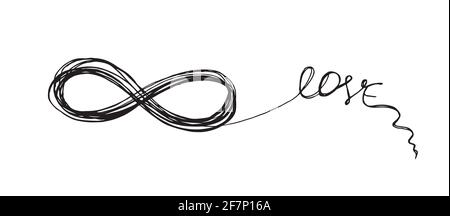 Infinity sign hand drawn illustration Stock Photo - Alamy