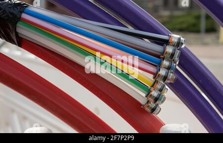 Bundle of fiber optic cables Internet Stock Photo - Alamy