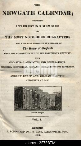 NEWGATE CALENDAR 1824 Stock Photo - Alamy