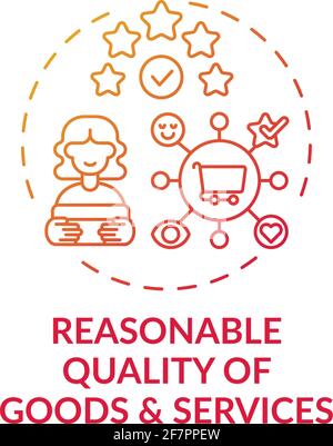 Reasonable goods and services quality concept icon Stock Vector Image ...