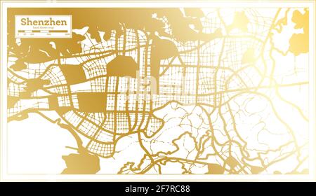 Downtown vector map of Shenzhen, China. This printable map of Shenzhen ...