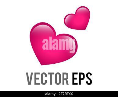 The isolated vector two revolving hearts switching places icon with ...