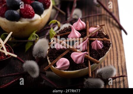 Easter Meringue Cookies Stock Photo - Alamy