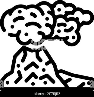 peleus type eruption line icon vector. peleus type eruption sign ...