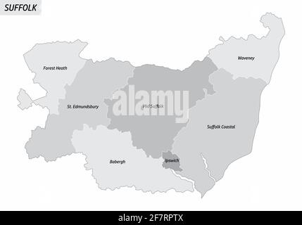 Babergh district map - England UK Stock Vector Image & Art - Alamy