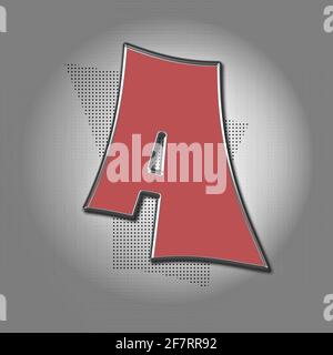 square graphic: colorful and dainty capital letter with the upper-case ...