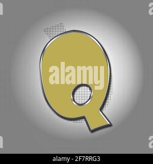 square graphic: colorful and dainty capital letter with the upper-case ...