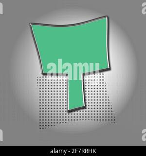 square graphic: colorful and dainty capital letter with the upper-case ...