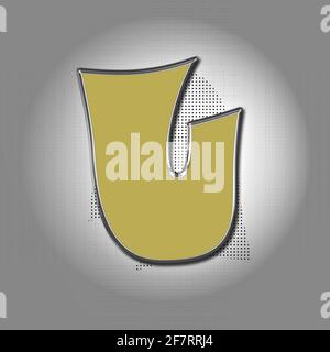 square graphic: colorful and dainty capital letter with the upper-case ...