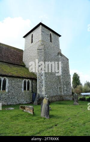 St Mary's church, Stowting, Kent, England, United Kingdom Stock Photo ...