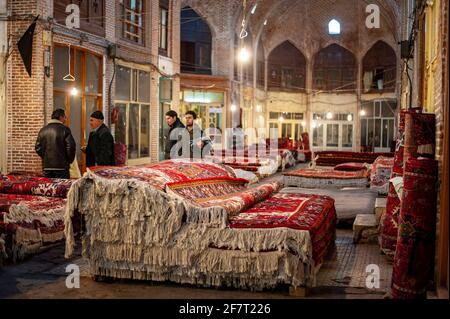 Tabriz, Iran - December 19, 2015: Clock tower at the Saat square in ...