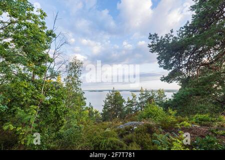 Amazing beauty on Baltic sea on blue sky with white clouds. Beautiful ...