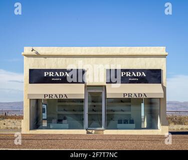 Prada Marfa is a permanent art installation set up in the Chihuahuan ...