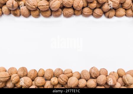 Walnuts mock up, nuts isolated on white background, walnut copy space ...