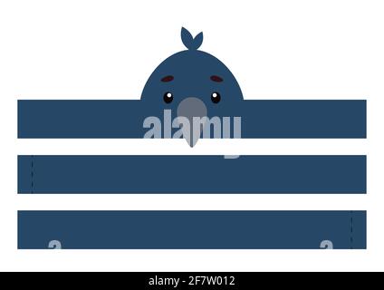 Printable raven paper crown. Diy cut party ribbon template for birthday ...