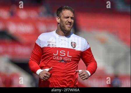 Eccles, UK. 10th Apr, 2021. Jack Wells (26) of Salford Red Devils in ...