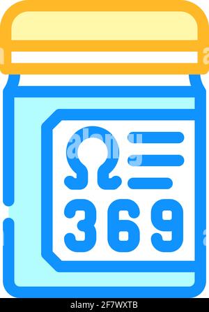 essential fatty acids, omega 369 icon color illustration Stock Vector ...