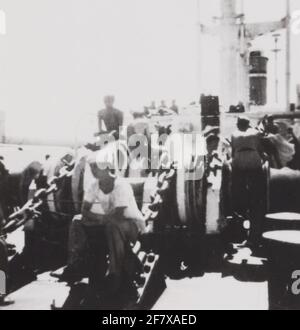 On board troop transport ship S.S. Groote Beer Stock Photo - Alamy