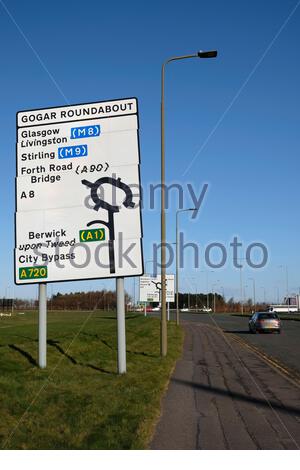 Edinburgh City Bypass road sign, Scotland Stock Photo - Alamy