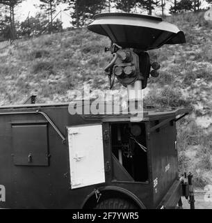 Fire lines radar AA 3MK7 in position. This radar was used in the air ...