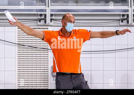 EINDHOVEN, NETHERLANDS - APRIL 10: National coach Marcel Wouda of the ...