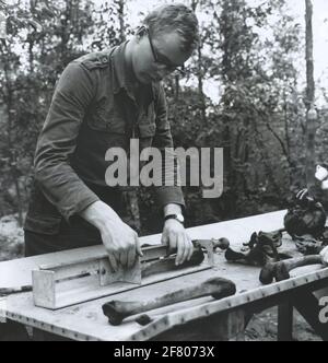 The German military cemetery. Identification of the remains of German ...