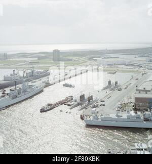 Aerial recording of the new Haventrein in Den Helder, April 1991 Stock ...