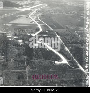 Aerial view, former military airfield in Niederkruechten-Elmpt ...