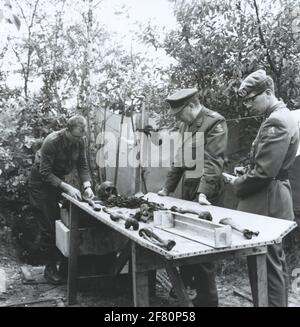 The German military cemetery. Identification of the remains of German ...