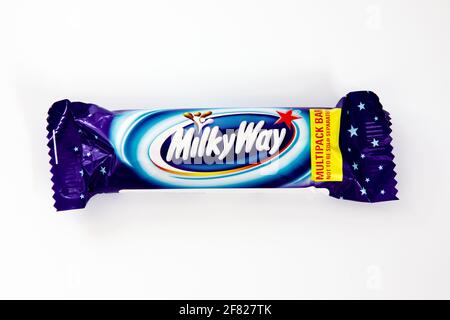 Milky Way candy bar with wrapper opened Stock Photo - Alamy