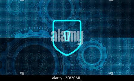 Binary Technology Shields Security,protection and connection Concept background design.vector ...