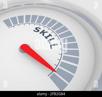 Scale with arrow. The skill level measuring device icon. Sign ...