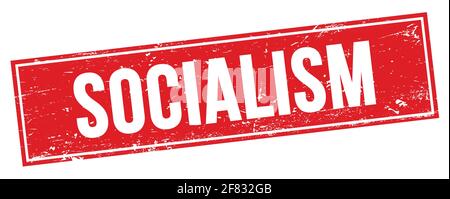 SOCIALISM text on red grungy rectangle stamp sign Stock Photo - Alamy