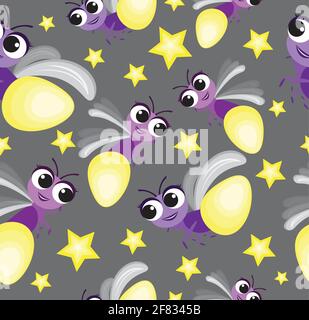 Vector Firefly Cartoon Character design; Cute style concept Stock ...