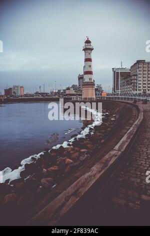 Malmö Lighthouse in Winter in Skåne, Sweden Stock Photo - Alamy