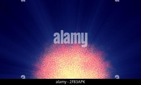 Abstract particles sun solar flare particles illustration 3d render ...