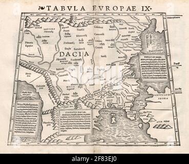 Beautiful vintage hand drawn map illustration of Europe from Geographia ...