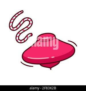 wooden toy spinning top Stock Vector Image & Art - Alamy