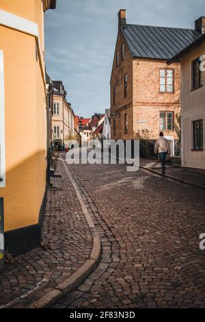 Streets of old Lund Skåne Sweden Europe Stock Photo - Alamy