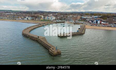 Aerial views of Musselburgh Harbour in East Lothian. Credit: Euan ...